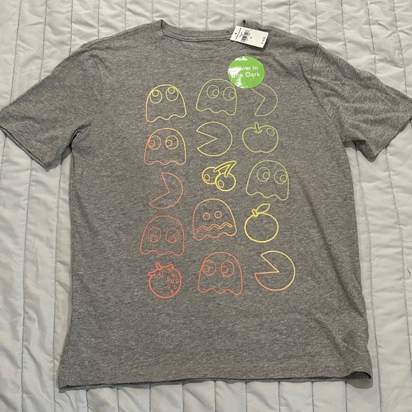 GAP | Shirts & Tops | Nwt Gap Kids Gray Glow In The Dark Pac Man Tee Xl ...